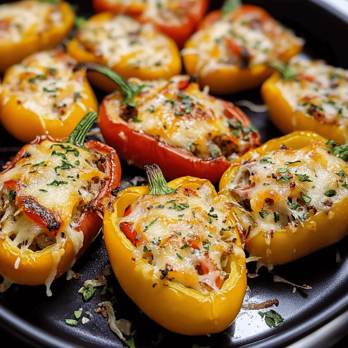 Easy Delicious Stuffed Mini Bell Peppers with Creamy Filling
