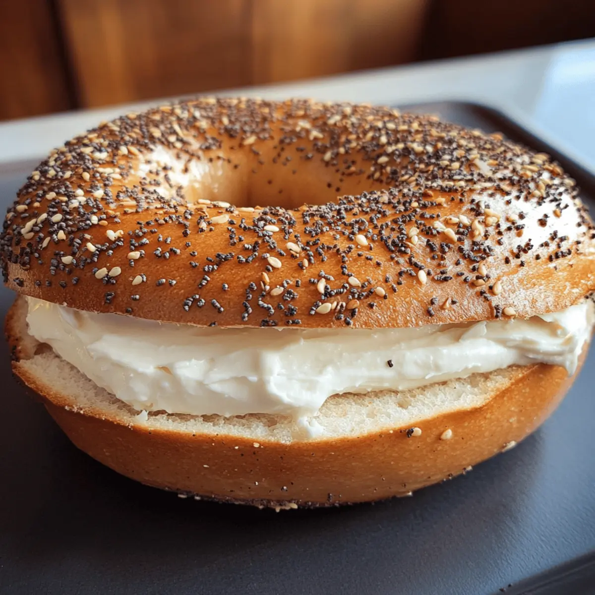Irresistible Delicious Classic Bagel with Cream Cheese