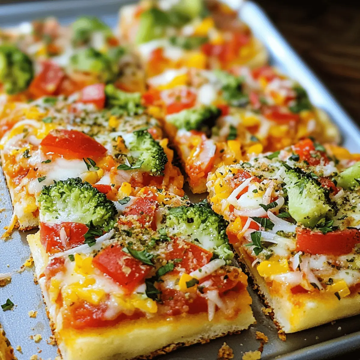 Ultimate Delicious Crispy Veggie Pizza Squares Recipe